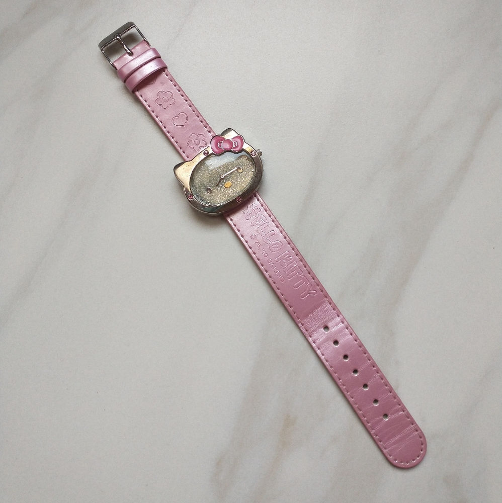 Hello Kitty Pink Glitter Watch - Gem